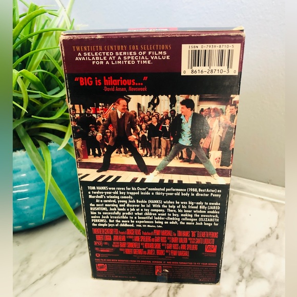 20th Century Studios | Media | Big 988 Vhs 1999 2th Century Fox Release Tom Hanks Home Video ...